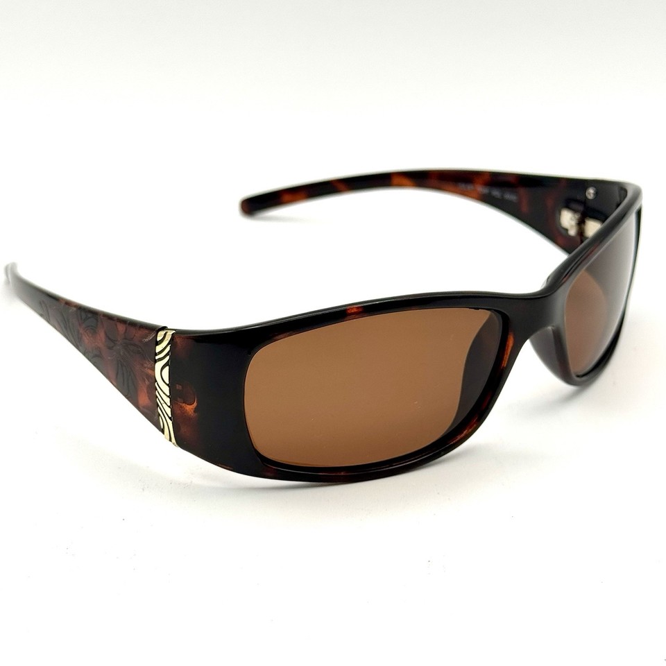 Foster Grant Juliet Sunglasses Designer Wrap Brown Polarized Lens ...