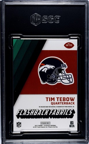 2017 Panini Classics Tim Tebow Flashback Fabrics 7/25 #FF-TT SGC 9.5 ...