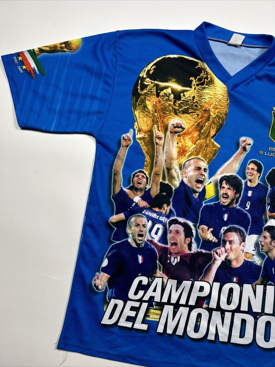 2006 World Cup Champion Del Mondo Italia Jersey Shirt Size 2006 World Cup Champion Del Mondo Italia Jersey Shirt Size