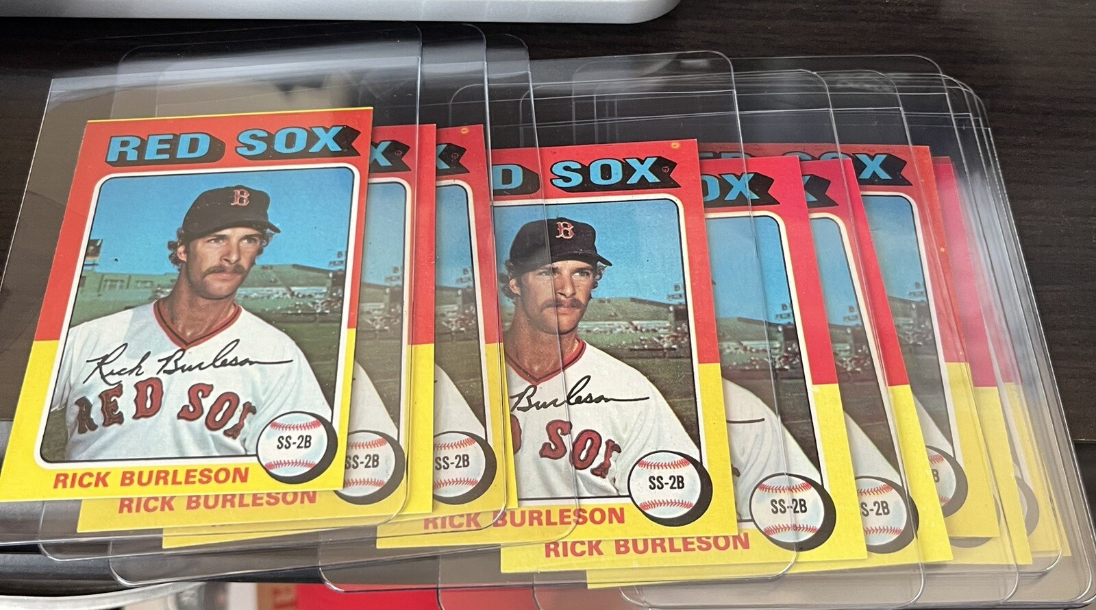 1975 Topps Rick Burleson RC #302 “NM-MT” Boston Red Sox Rookie LOT of ...