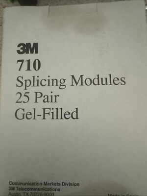 3M 710 Splicing Modules 25 Pair Gel-Filled 710-TCL-25 Corning 24ct | eBay