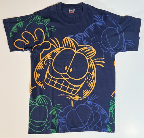 Vintage Jim Davis T Shirt All Over Print Men's Sz Medium Garfield 1978 ...