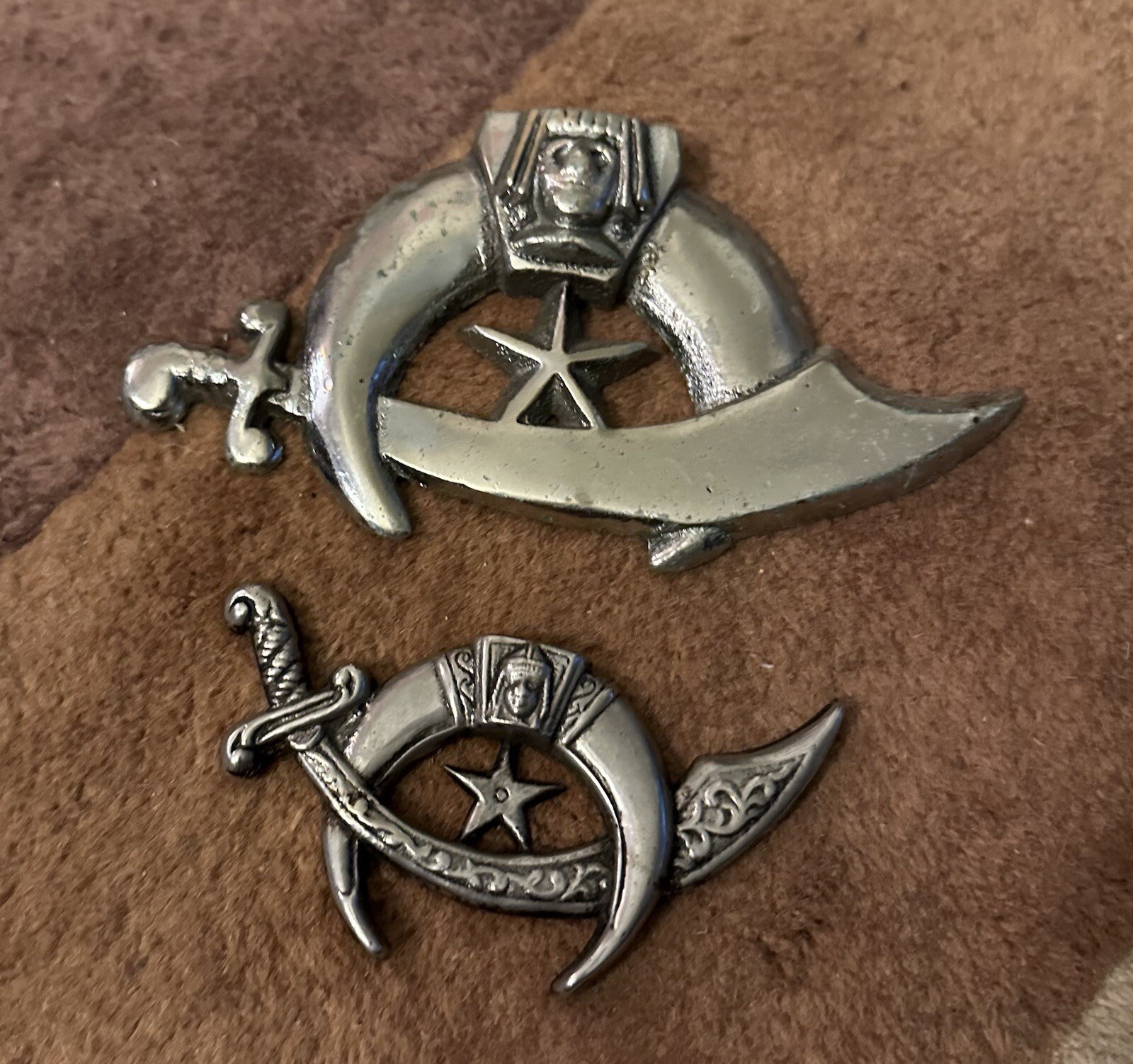 Vintage Shriner Masonic Automobile Car Crest Badge Emblem Lot Of 2 | eBay