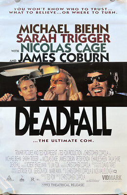Original 40x27 Movie Poster 1993 DEADFALL Staring NICOLAS CAGE & JAMES ...