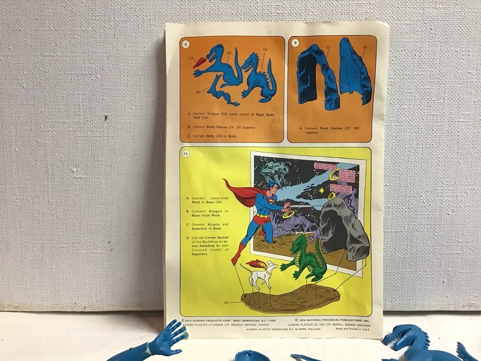 AURORA SUPERBOY COMIC SCENE 1974 Model kit Used complete | eBay
