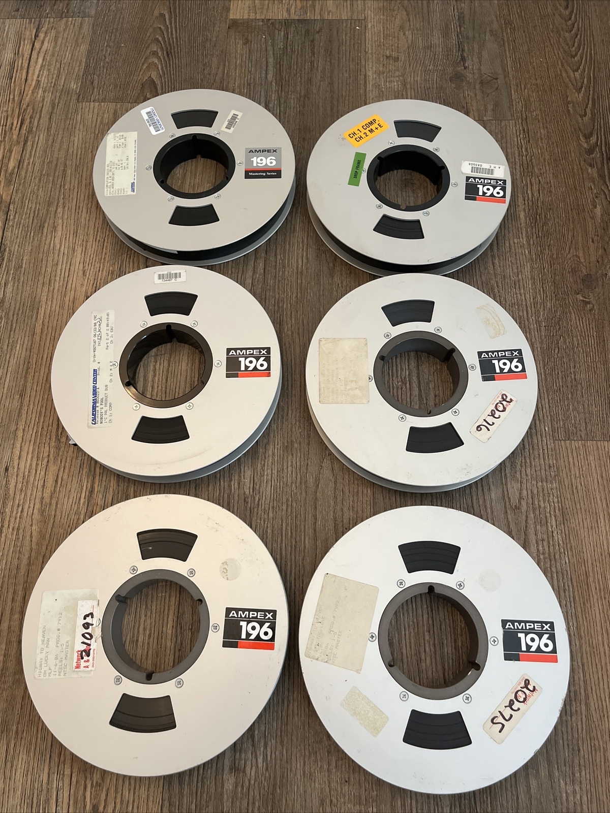 2, Ampex 196, 9” X 1” Aluminum Reel To Reel Recording Tapes | eBay