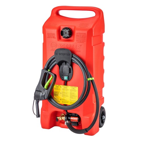 Scepter Flo 'n Go 14 Gallon Gas Can with Pump and Power Cables ...