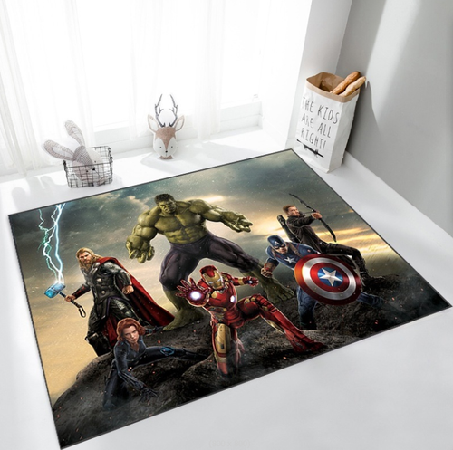 Kids 3D Marvel Superhero Anti-Slip Doormat Bedroom Carpet Rug Floor ...