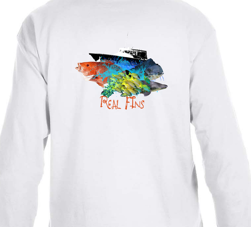 Long Sleeve Fishing T-Shirt Red Snapper Yellowtail Snapper MahiMahi ...