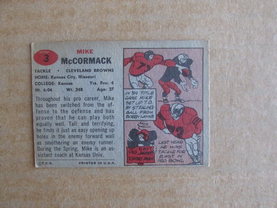 1957 TOPPS FOOTBALL CARD SINGLES COMPLETE YOUR SET PICK CHOOSE UPDATED ...