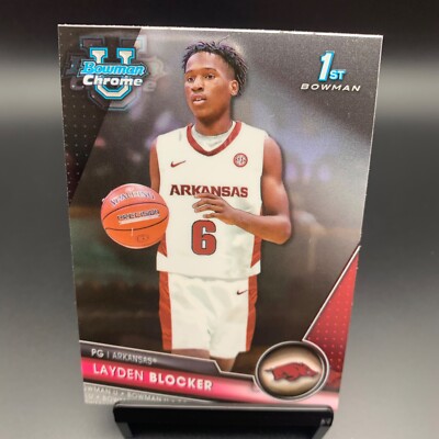 2023-24 Bowman Chrome U #7 Layden Blocker Arkansas Razorbacks | eBay