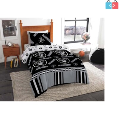Soft Polyester NFL Comforter Set - Las Vegas Raiders Twin Bed ...