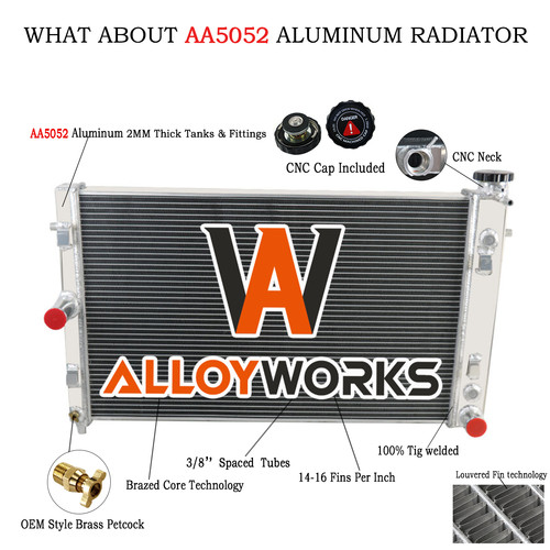 3 Row Aluminium Radiator For Holden Commodore Vz Ls1 Ls2 Ss V8 AT MT ...