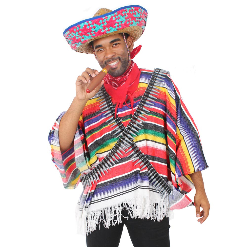 MEXICAN BANDIT COSTUME ADULT MENS MEXICO FANCY DRESS WILD WEST SOMBRERO ...