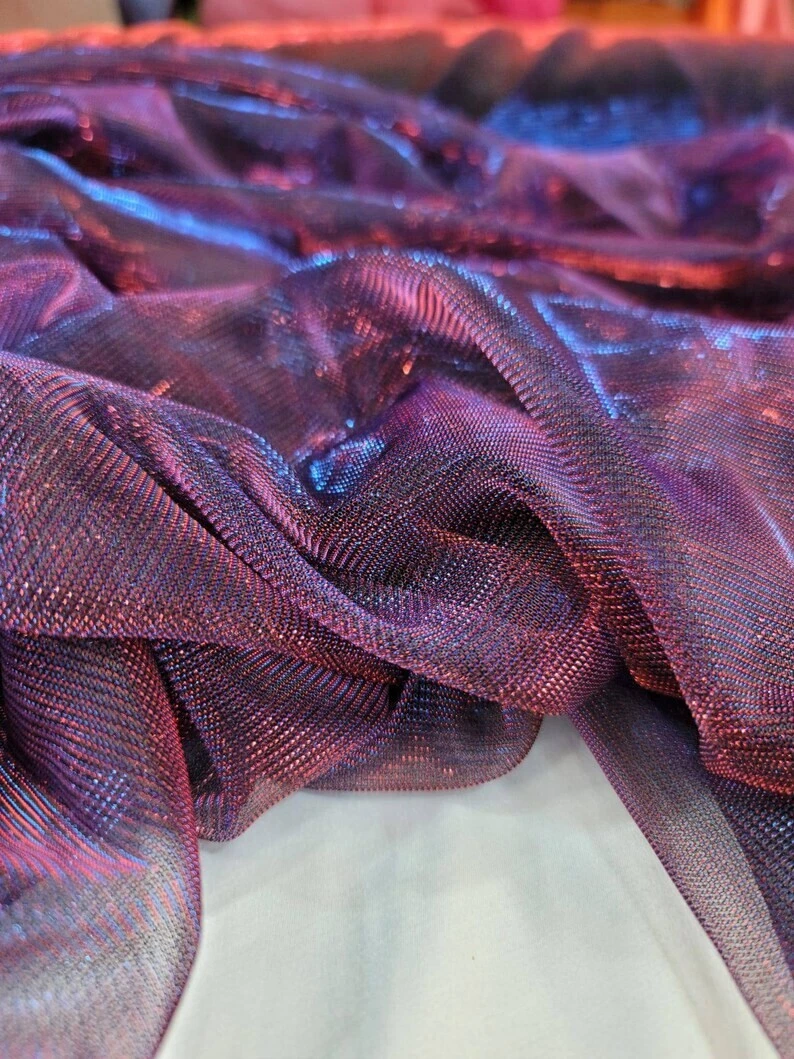 Blue Iridescent Fabric