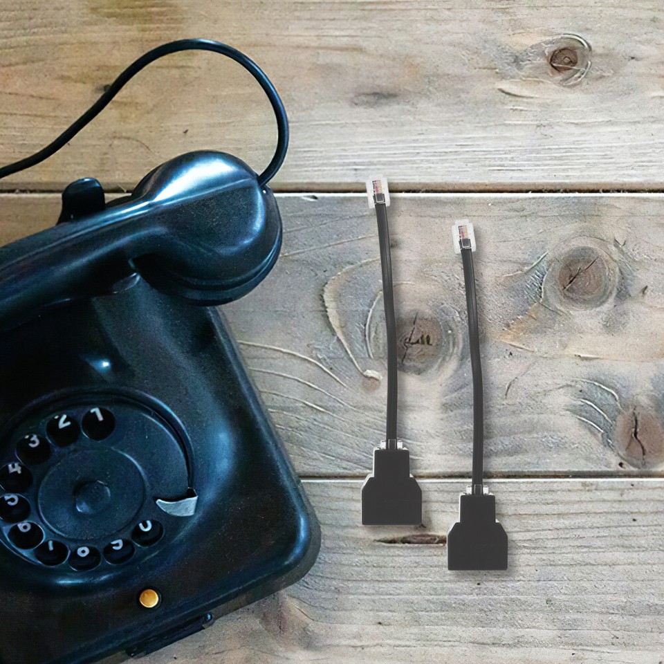 2 Pcs Phone Cable Adapter Telephone Accessories Detachable Line | eBay