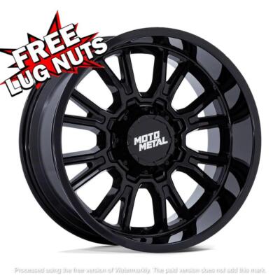 20 inch 20x10 Moto Metal MO810 LEGACY GLOSS BLACK wheels rims 5x5 5x127 ...