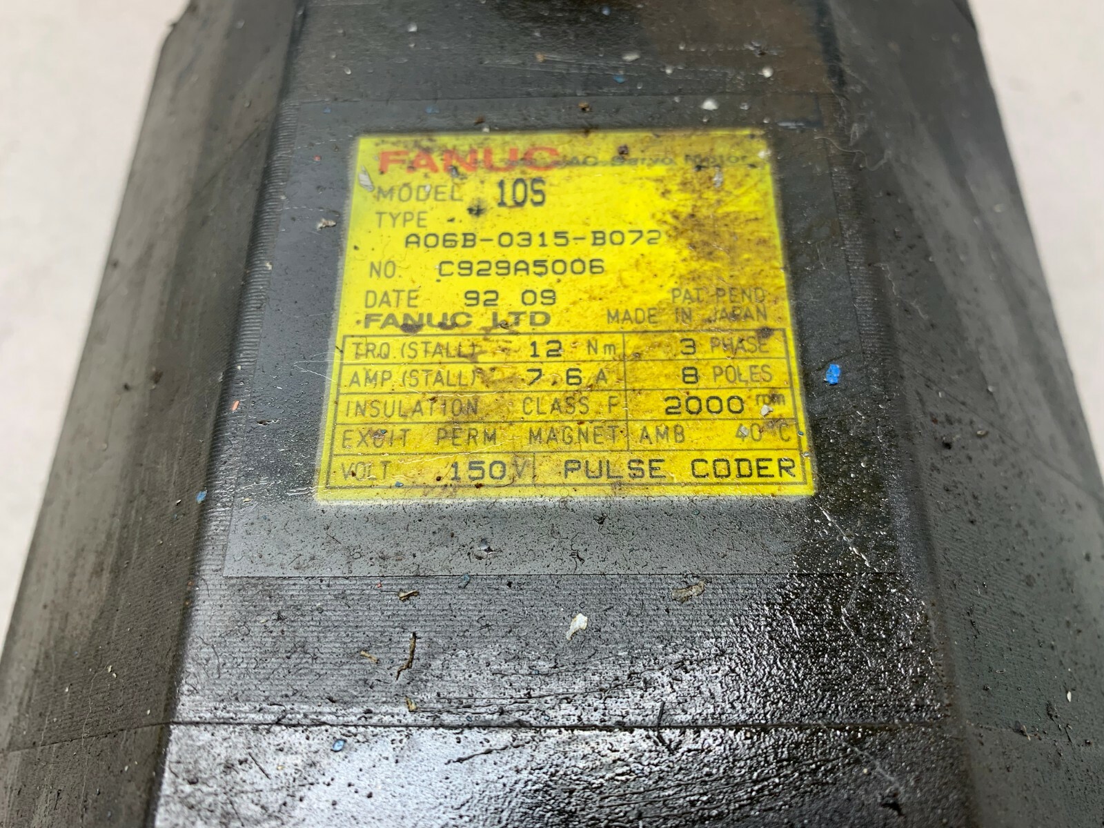 USED FANUC SERVO MOTOR A06B-0315-B072 | eBay