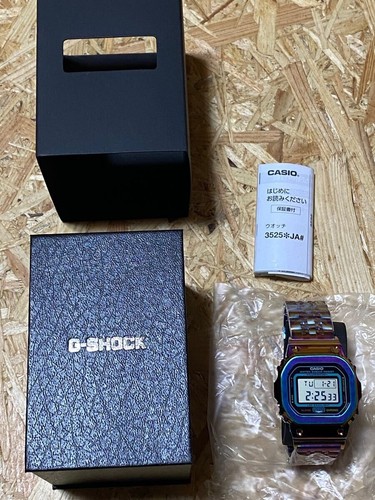 Casio G-Shock DW-5600 Mod rainbow Steel Bezel Bracelet Full Custom ...