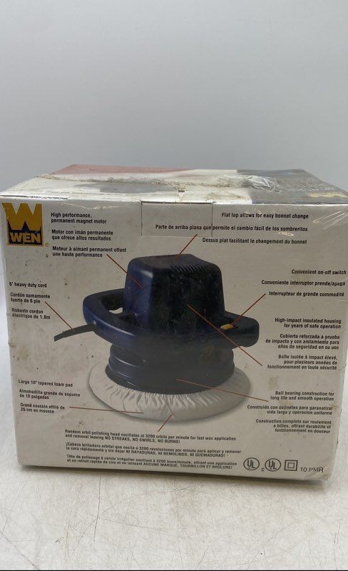WEN 10PMR Black Professional Quality 10" Random Orbit Waxer Polisher | eBay