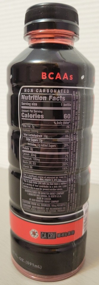 NEW MONSTER HYDRO ENERGY RED DAWG SUPER SPORT DRINK 1 FULL 20 FLOZ ...