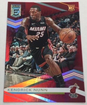 2019-20 Donruss Elite Miami Heat Kendrick Nunn No.123 Red Rookie Single ...
