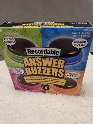 Learning Resources Recordable Answer Buzzers - Set of 4 765023837698| eBay