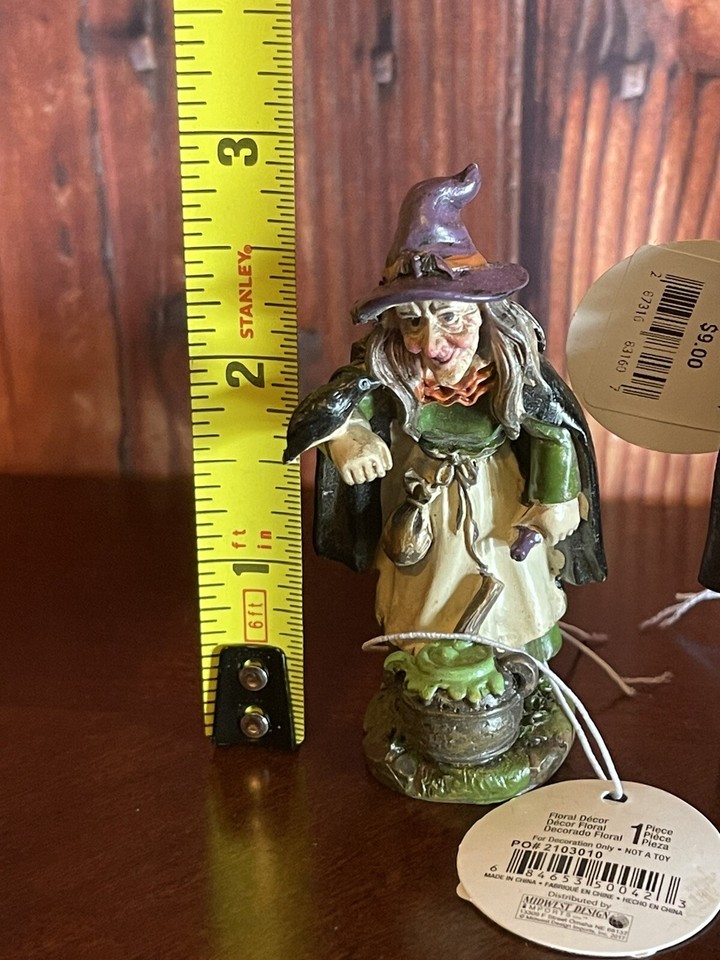 Set of 3 Miniature Witches 3" Great Halloween Decoration Halloween ...