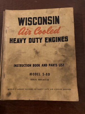 WISCONSIN ENGINE S-8D SERVICE PARTS LIST MANUAL | eBay