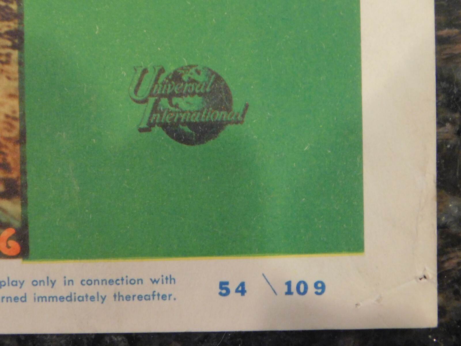 CREATURE FROM THE BLACK LAGOON Original 1954 Lobby Card No. 6, C8 Very ...