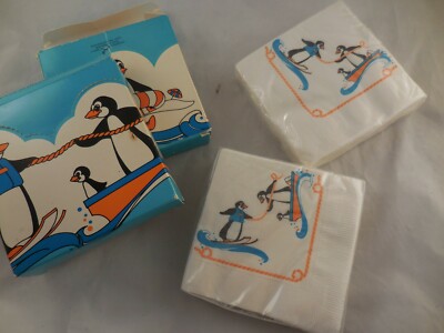 2 Boxes Avon Penguin Party Napkins NIP | eBay