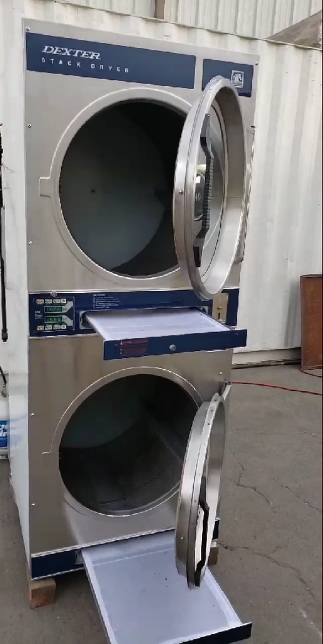 Dexter Coin-Op Stack Dryer, 30 lbs, Model: D2LX30QSS S/N: 2020800157354 ...
