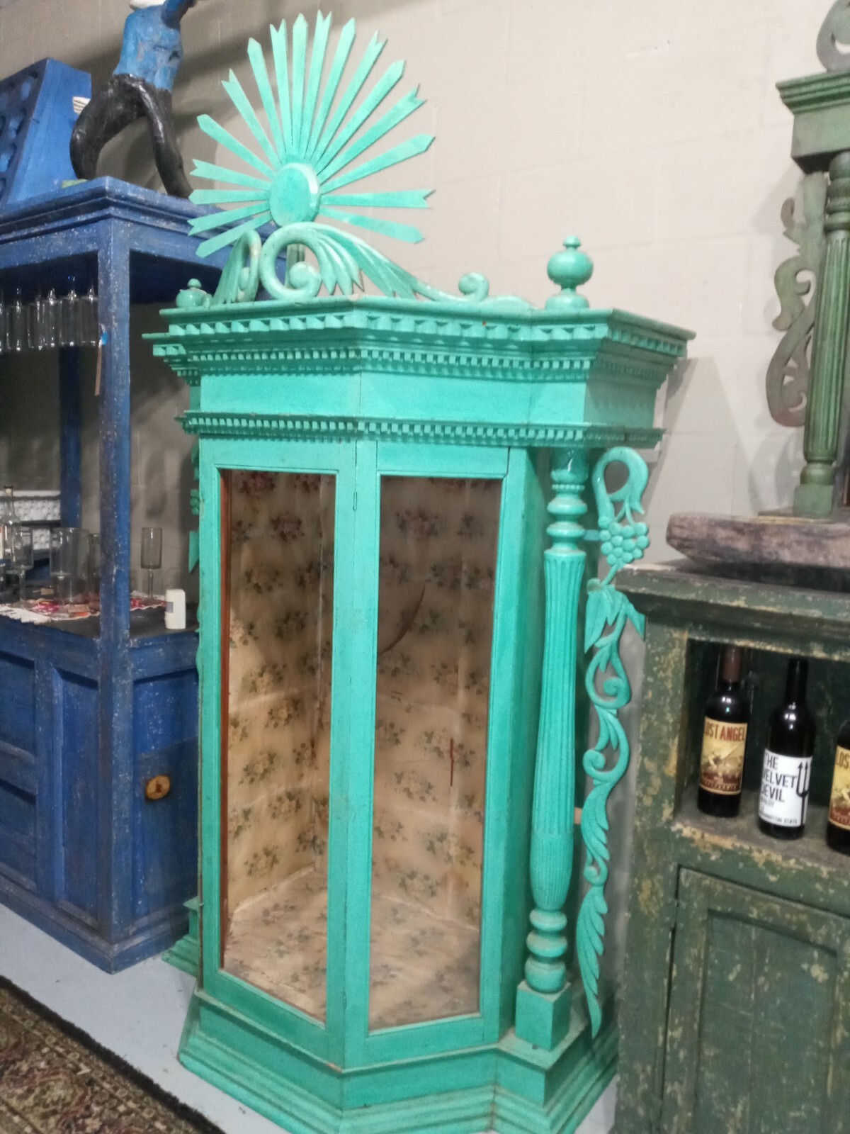 SHRINE NICHE LARGE ESCAPERATE 84in (7ft) Tall ANTIQUE HOME CHURCH | eBay