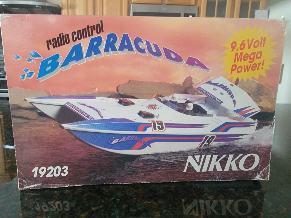 Vintage Nikko 19203 Barracuda RC Boat with remote, battery, charger ...