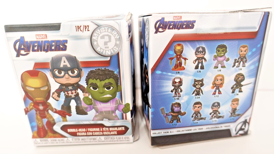 Set of Two Avengers Mystery Minis Bobble Heads Iron Man & Thor Used ...