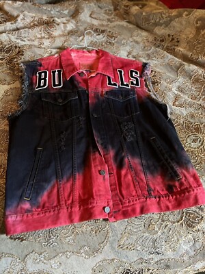 Distressed Chicago Bulls vintage sleeveless Denim vest | eBay