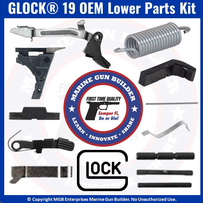 Glock 19 OEM Lower Parts Kit Gen 3 G19 LPK 9mm Genuine Factory Armorer ...
