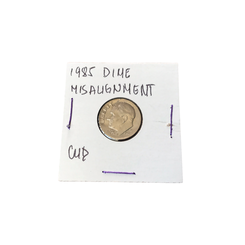 1985 D Roosevelt Dime with Cud and Misalignment Error | eBay