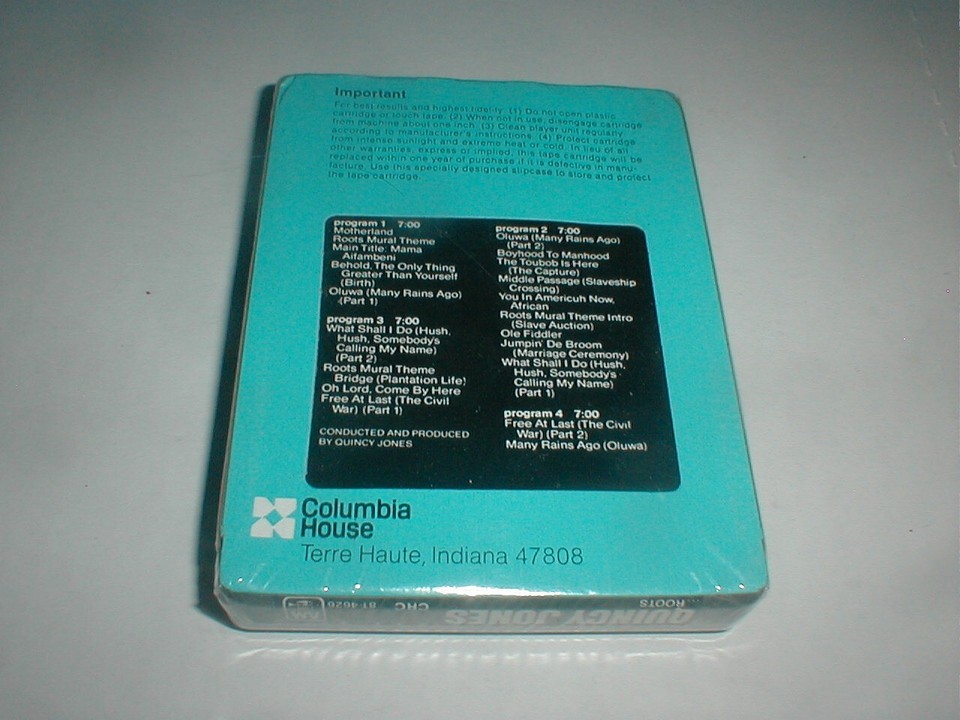 Quincy Jones ROOTS Soundtrack 8 Track Tape SEALED CLUB 1977 Gospel Soul ...