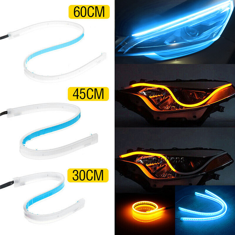 2x HOT Sequential LED Strip Turn Signal Indicator DRL Car Daytime ...