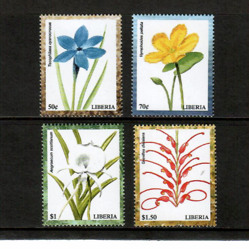 Liberia 1999 - Flowers - Set of 4 Stamps - Scott #1423-6 - MNH | eBay