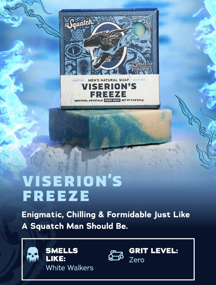 Dr. Squatch Viserion’s Freeze Game of Thrones Free Shipping Natural 5oz ...