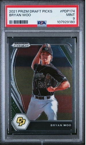 BRYAN WOO ROOKIE RARE 2021 CARD RC MINT SEATTLE MARINERS CAL POLY PSA 9 ...