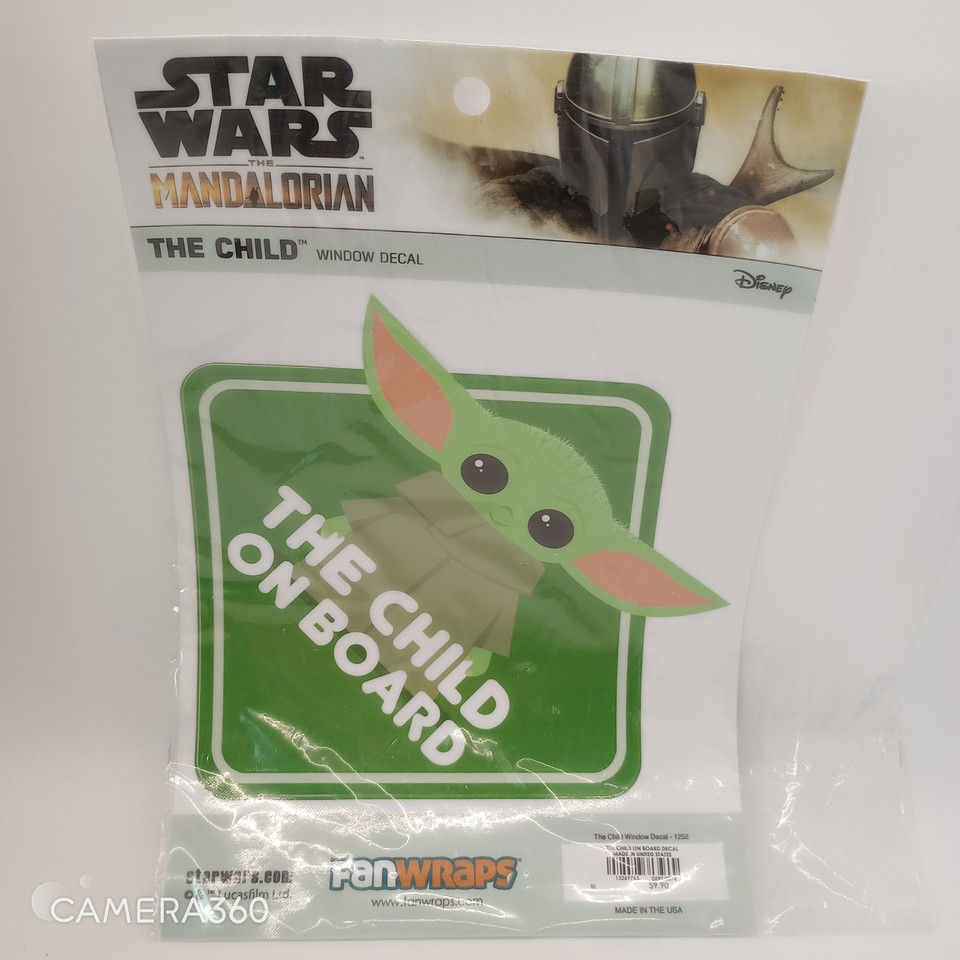 Star Wars The Mandalorian The Child On Board Window Decal FanWraps | eBay