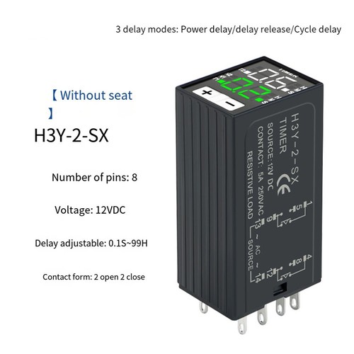 H3Y 2 8Pin Circulating 220V Digital Time Relay with High Definition ...