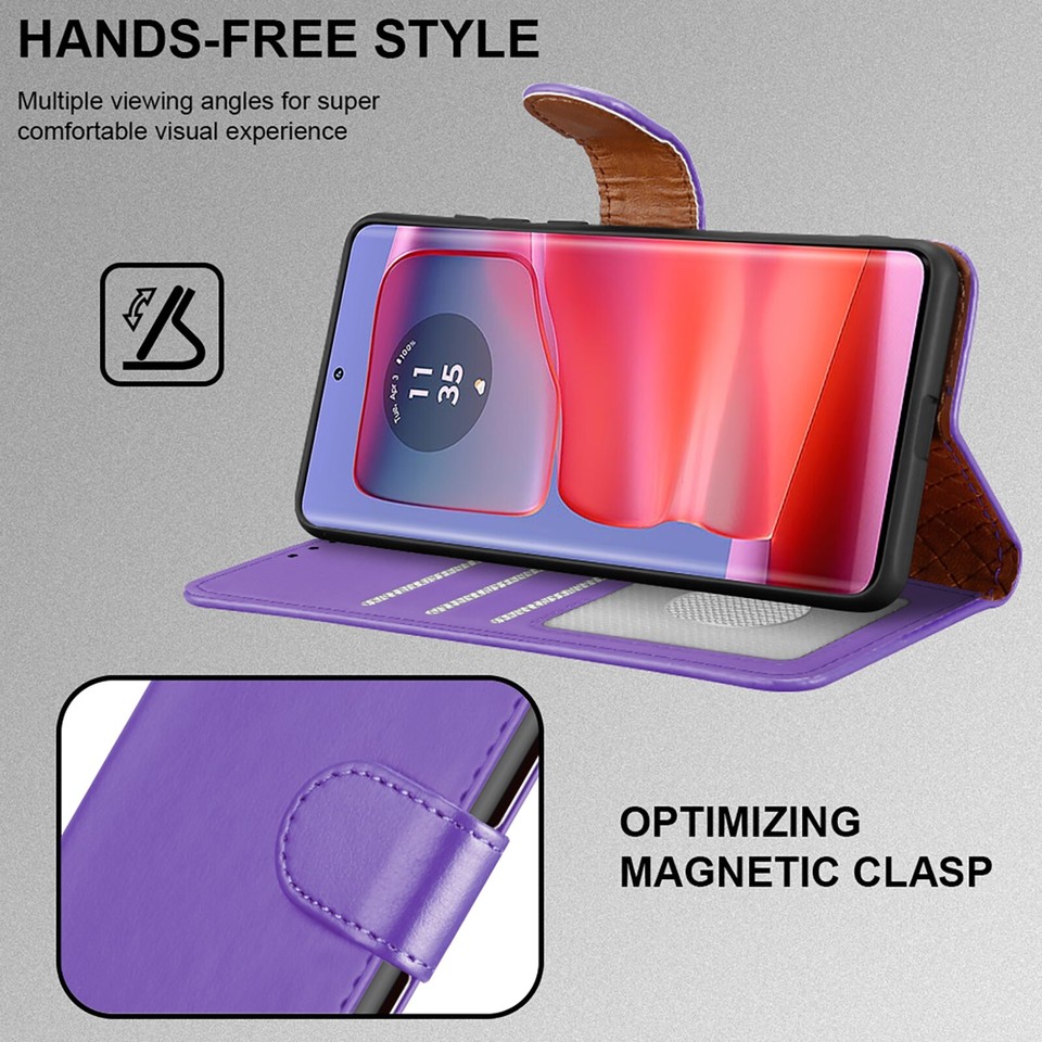 For Motorola Edge 50 Pro 50 Fusion 50 Ultra Case Leather Wallet Flip ...