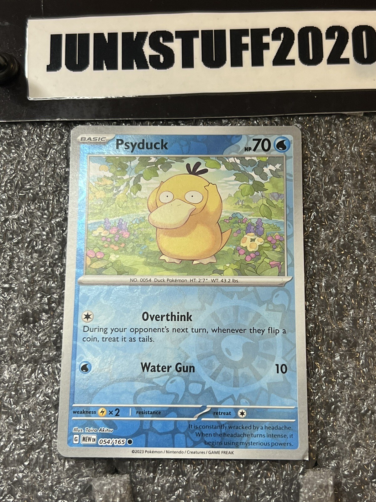 2023 Pokemon 151 Psyduck Error Misprint Square cut Reverse Holo Corner ...