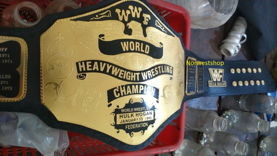Hogan 85 Championship Replica Belt 2mm Brass plates Adult Size for ...