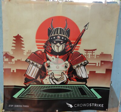 Rare CROWDSTRIKE Cyber Security SAMURAI PANDA Threat Actor Canvas Sign ...