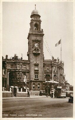 United Kingdom England Kent Chatham Town Hall tramway real photo ...